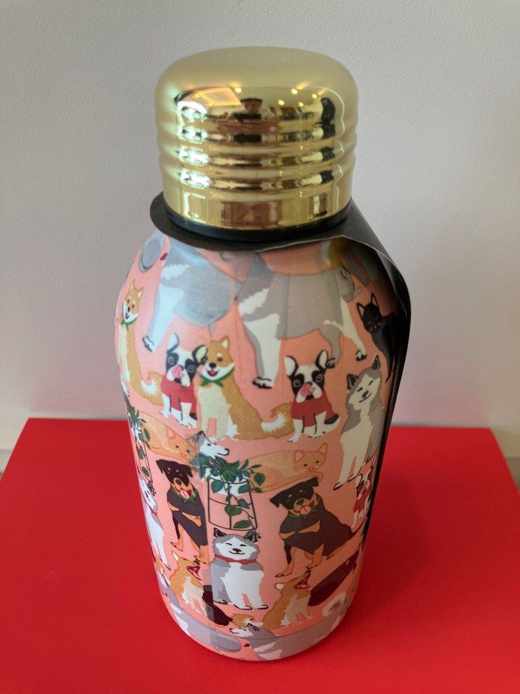 Typo Metal Drink Bottle (350ml, Cats and Dogs Design), Furniture & Home ...