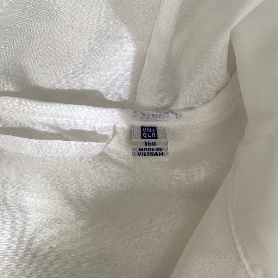 Uniqlo White Pocketable Parka, Women's Fashion, Coats, Jackets and ...