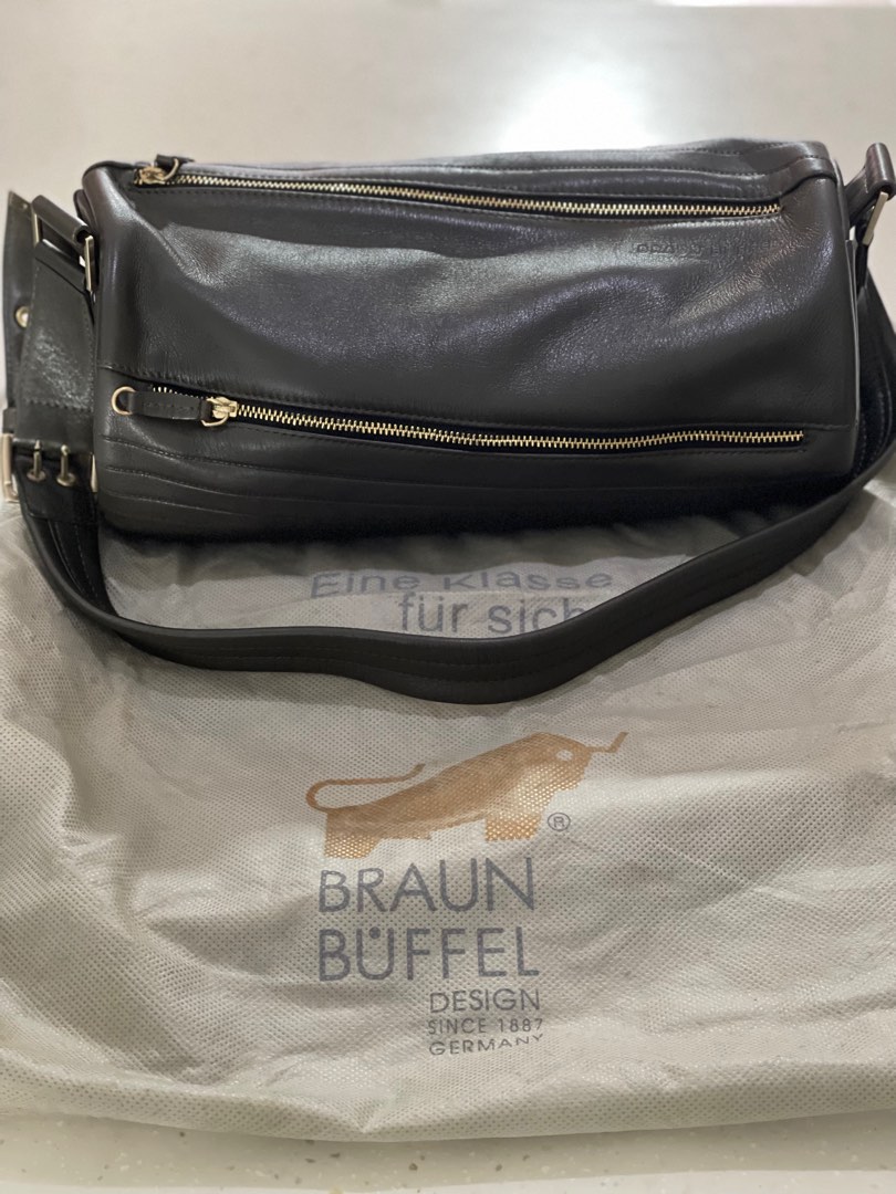 VINTAGE BRAUN BUFFEL SHOULDER BAG, Women's Fashion, Bags & Wallets ...