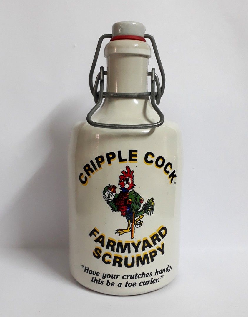 Vintage Lidded Stoneware Bottle Farmyard Scrumpy, Furniture & Home ...