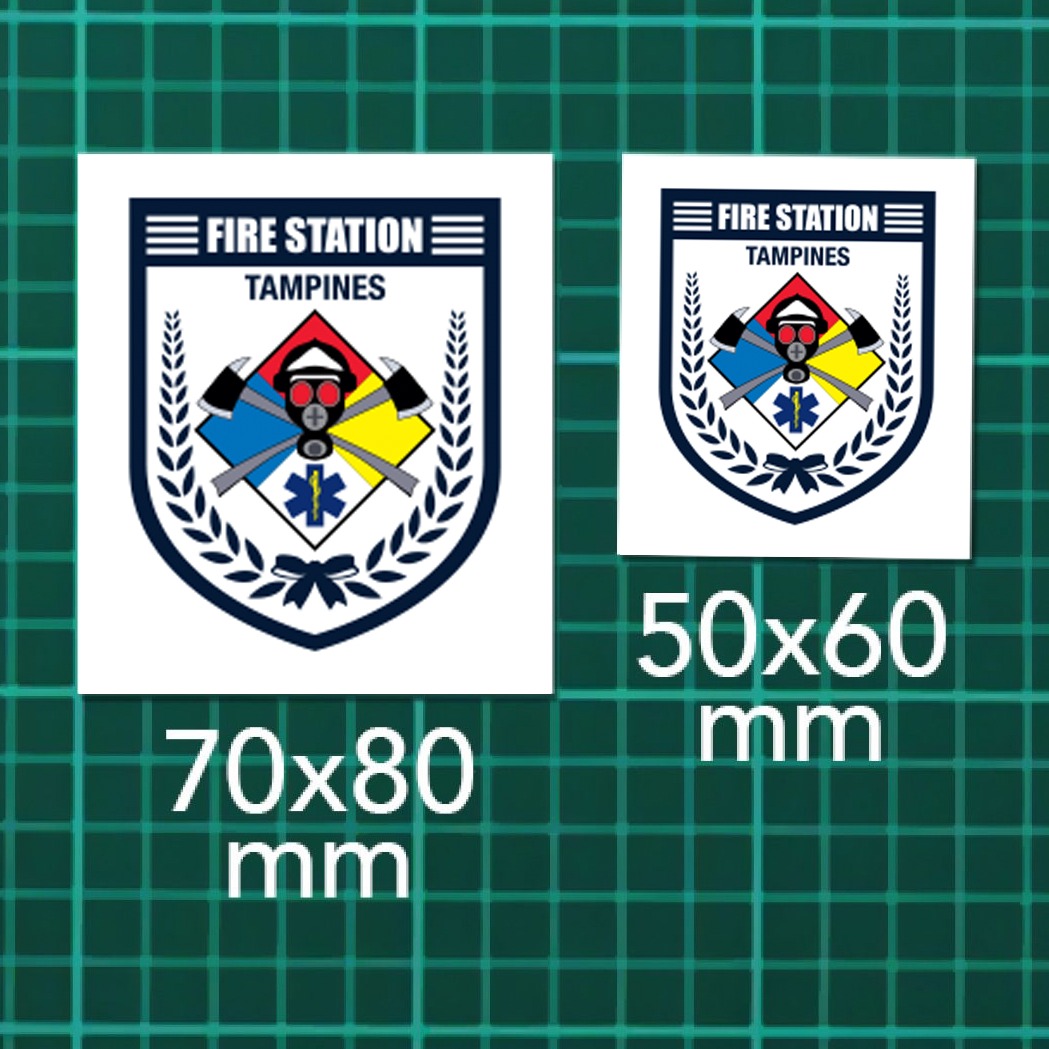 Waterproof Stickers : SCDF Tampines Station . Price is for both + Free ...