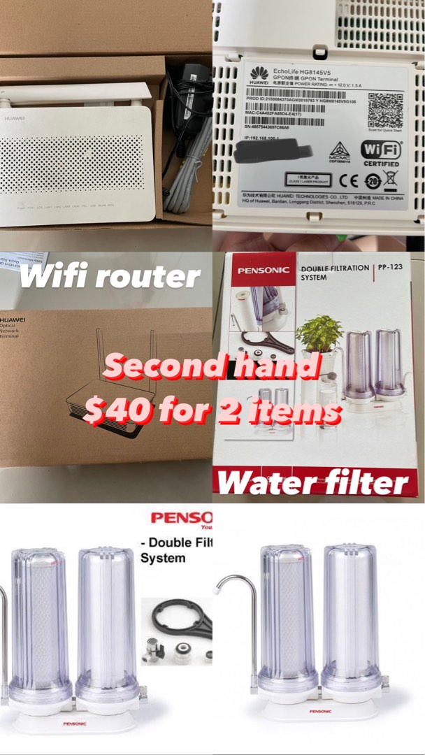 Wifi router and water filter, TV & Home Appliances, Electrical ...