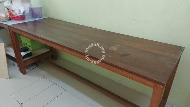 Wooden Long Table, Furniture & Home Living, Furniture, Tables & Sets on ...
