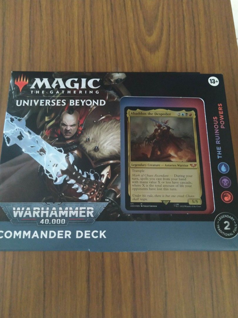 WTS 1 x Warhammer 40k The Ruinous Powers Commander Precon Sealed MTG ...