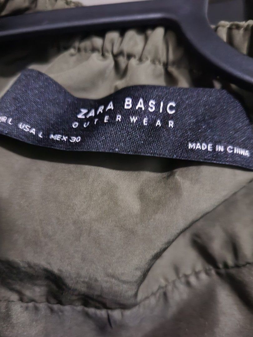 ZARA Green Basic OuterWear Jacket, Women's Fashion, Coats, Jackets and Outerwear on Carousell