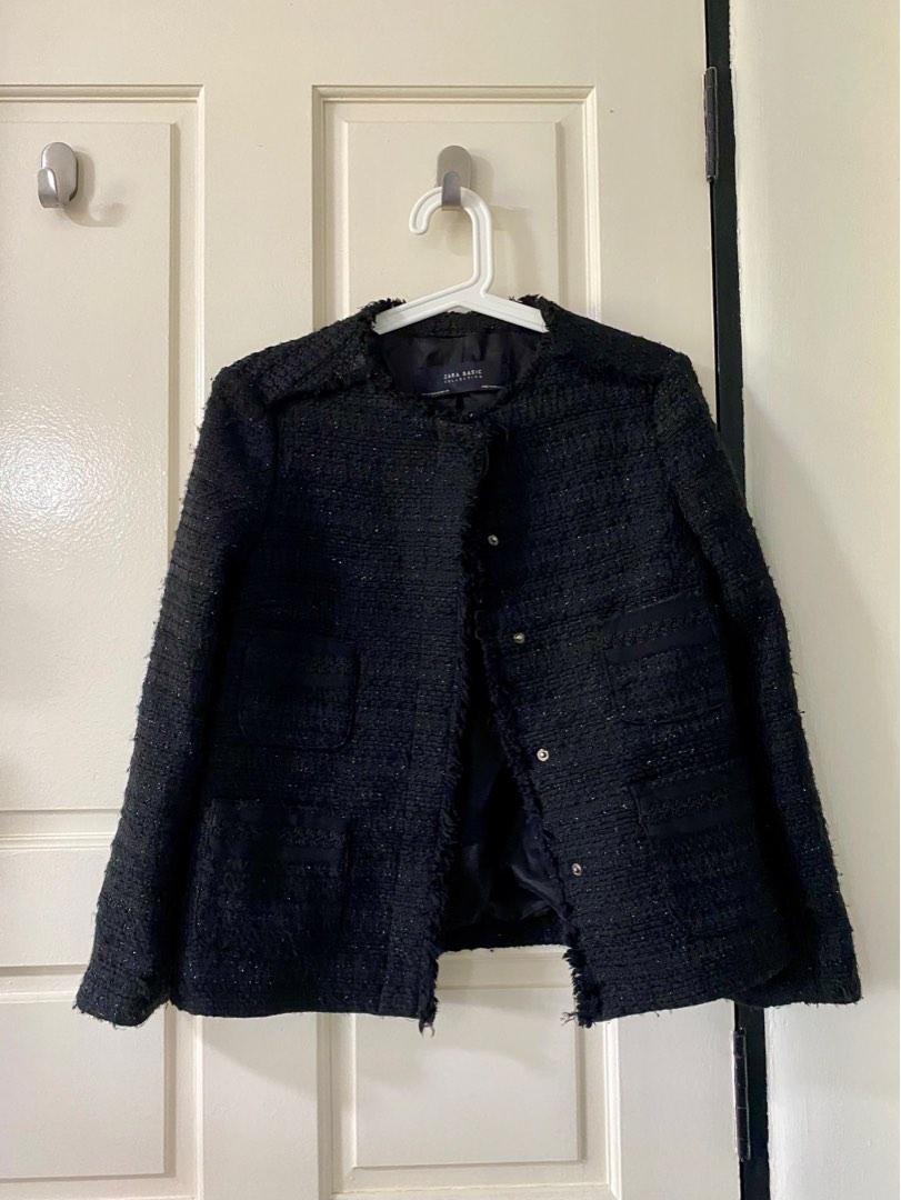 Zara Tweed Jacket, Women's Fashion, Coats, Jackets and Outerwear on ...