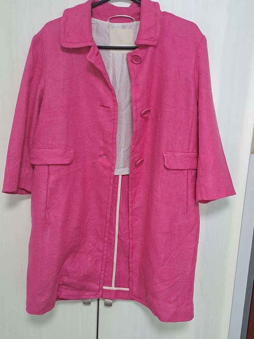 100% Authentic Max Mara Pink Coat, Women's Fashion, Coats, Jackets and ...
