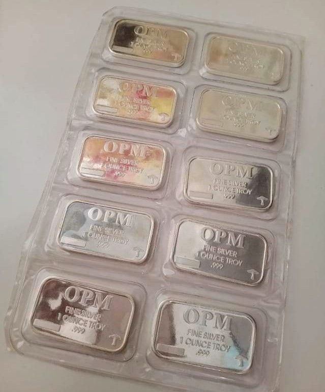 1oz OPM Vintage Silver Bar - Bullion Heraues Nadir Pamp Scottsdale ...