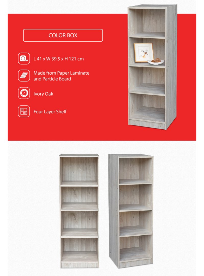4-Shelf Cabinet without door, Furniture & Home Living, Furniture ...