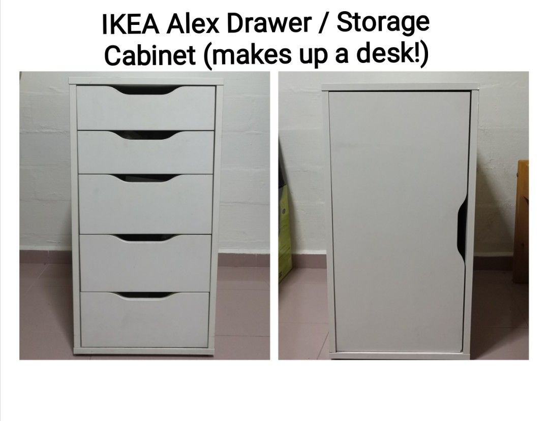 5-tier drawer / cabinet storage unit (IKEA Alex Series, white ...