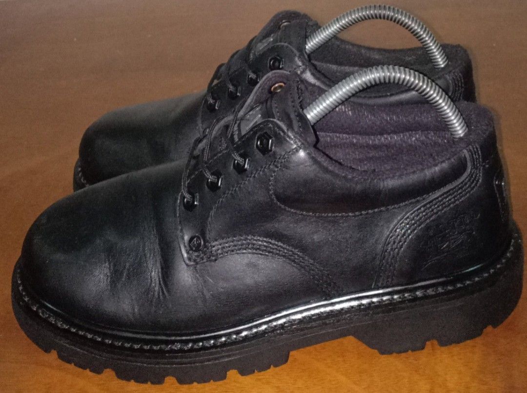 (6uk)(Rm98) CATerpillar Diesel Power Boots Low Leather Triple Black ...