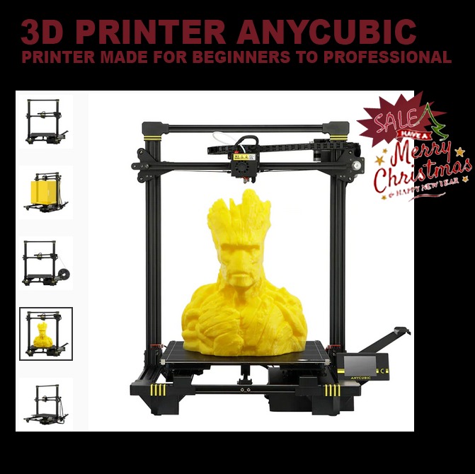 Anycubic Chiron 3D printer 400 x 400 x 450mm plus size TFT Auto-leveled ...
