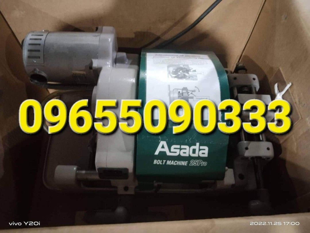 ASADA BOLT THREADING MACHINE, Commercial & Industrial, Construction Tools & Equipment on Carousell