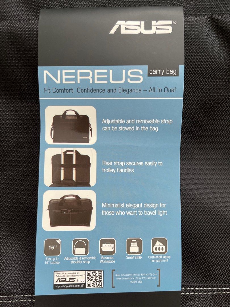 ASUS NEREUS Carry Bag, Computers & Tech, Parts & Accessories, Laptop ...