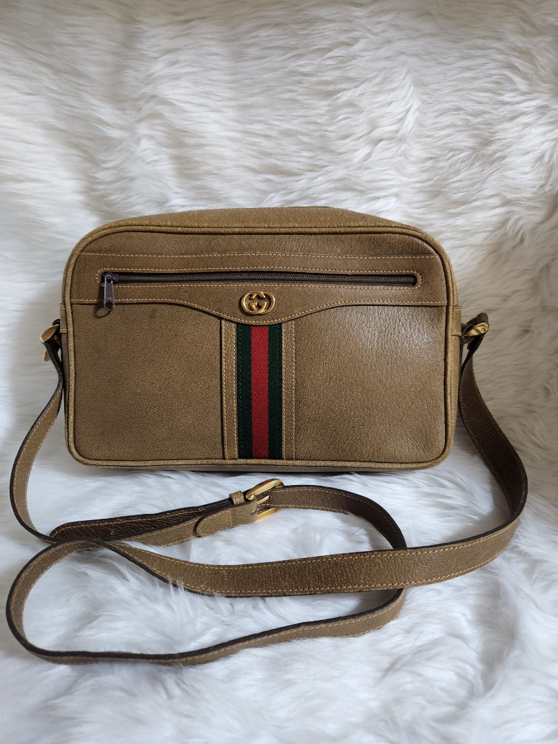 Authentic Gucci Sherry Line Sling Crossbody Bag, Luxury, Bags & Wallets ...