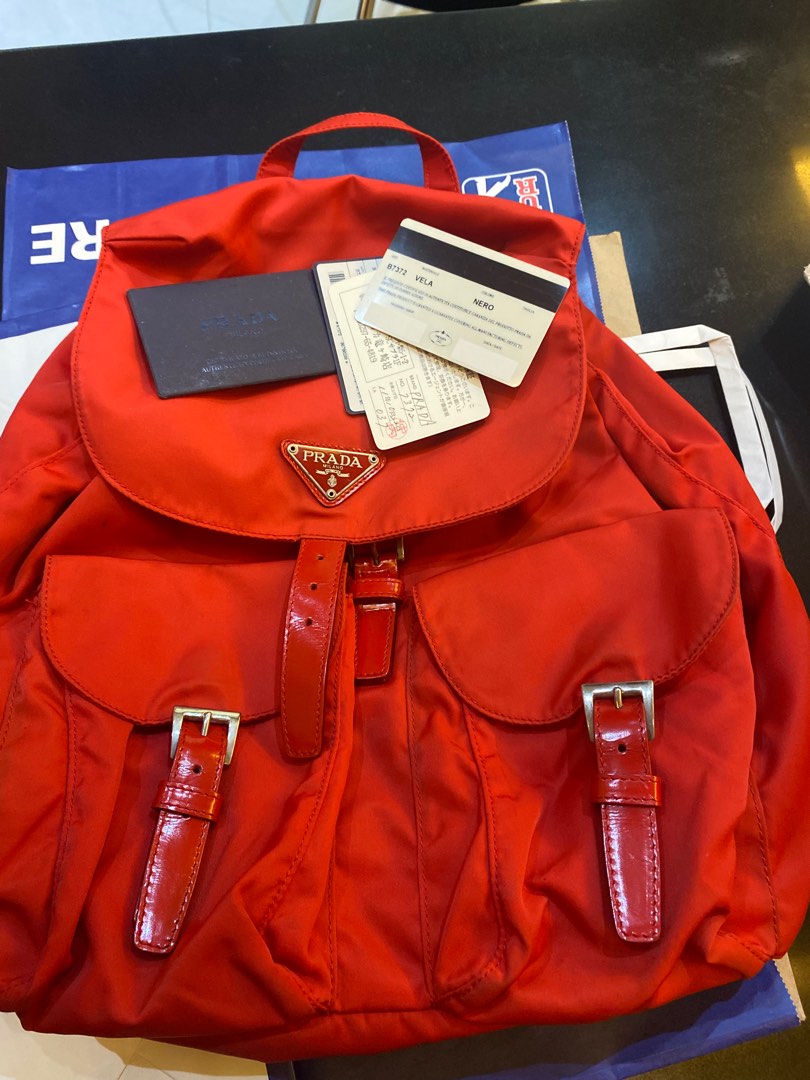 Authentic prada back pack, Luxury, Bags & Wallets on Carousell