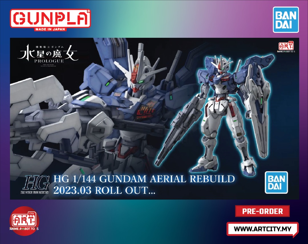 Bandai HG - Gundam Aerial Rebuild - 1/144 Scale - The Witch From ...