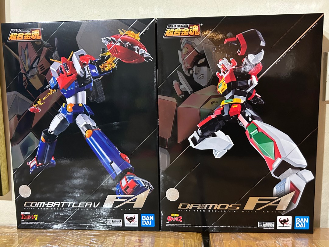 Bandai Soul of Chogokin GX-83 General Daimos & GX-90 Com-battler V Full ...