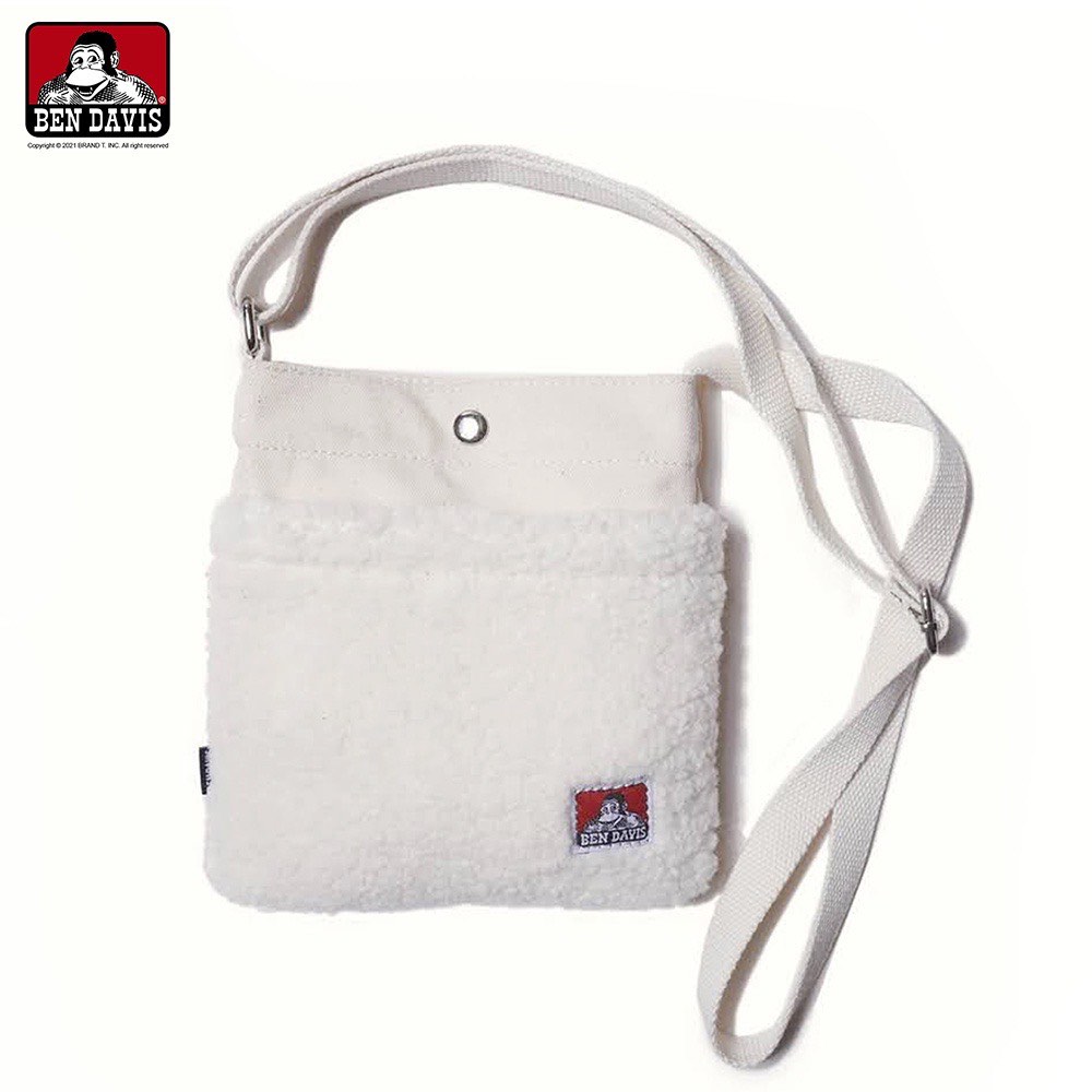 現貨近全新BEN DAVIS BOA POCKET MINI SHOULDER BAG 羔羊絨 肩背包 小包 白, 她的時尚, 包包、錢包 ...