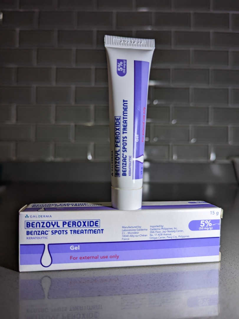 Benzac 5% Benzoyl Peroxide Spots Treatment Gel 15g, Health & Nutrition ...