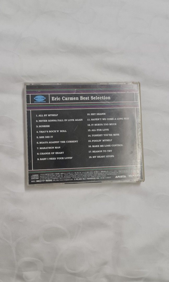 Best Selection - Eric Carmen (Japanese press - rare), Hobbies & Toys, Music & Media, CDs & DVDs ...