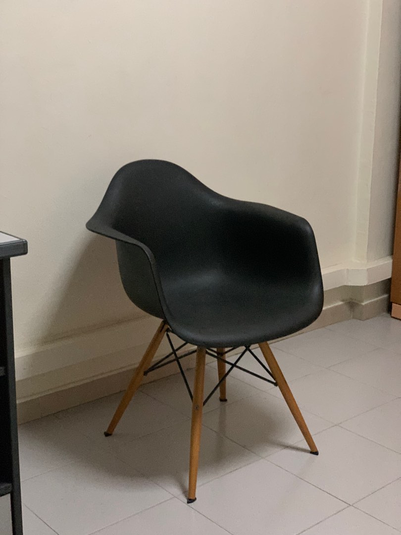 Black Eames- styled dining study chair, Furniture & Home Living ...