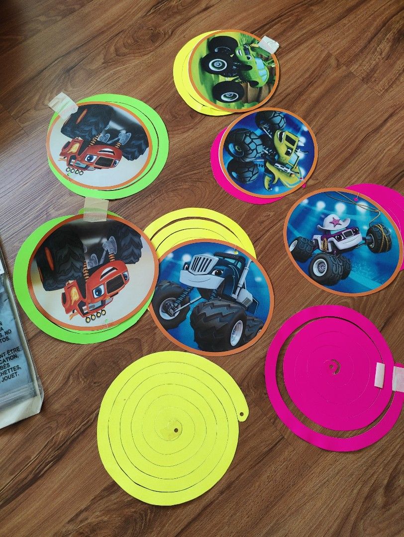 Blaze theme Backdrop and foil balloon, Hobbies & Toys, Stationery ...