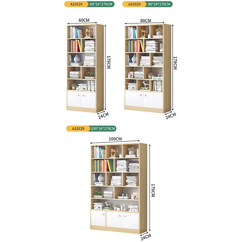 Book Cabinet Light Wood/White Book Shelf COD 60/80/100cm, Furniture ...