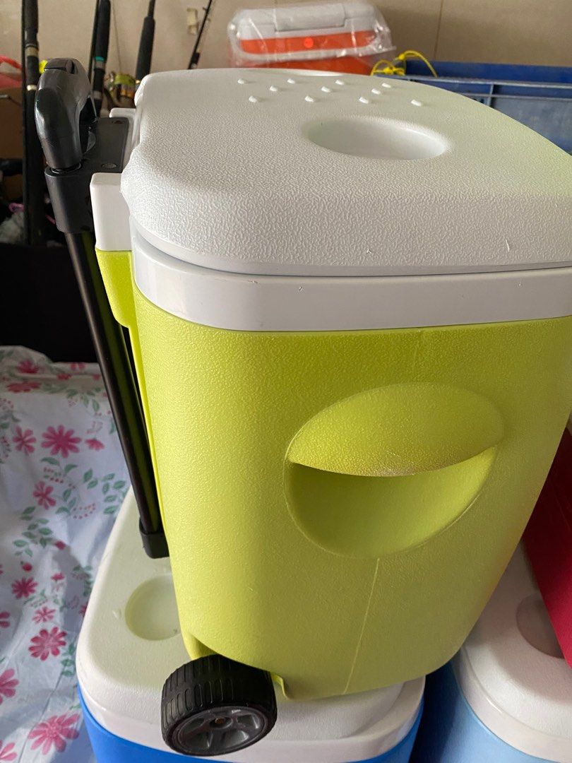 Brand New Cooler Box with Wheels, Sports Equipment, Fishing on Carousell
