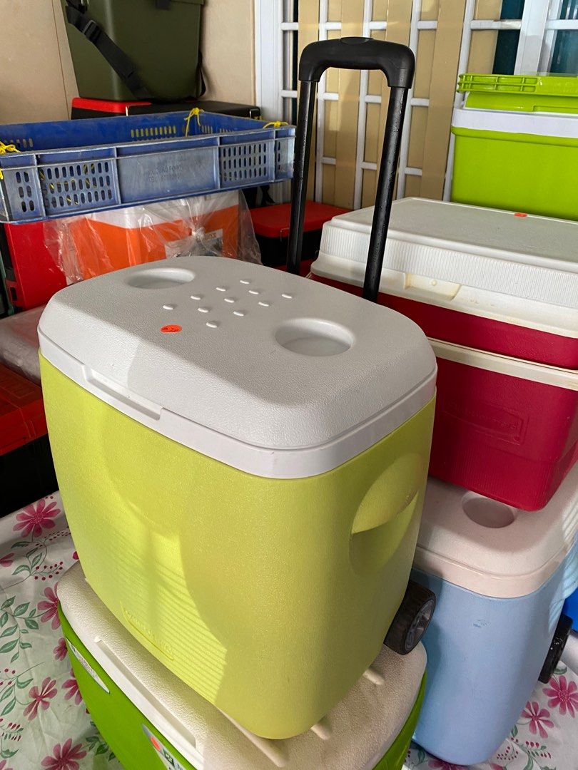 Brand New Cooler Box with Wheels, Sports Equipment, Fishing on Carousell