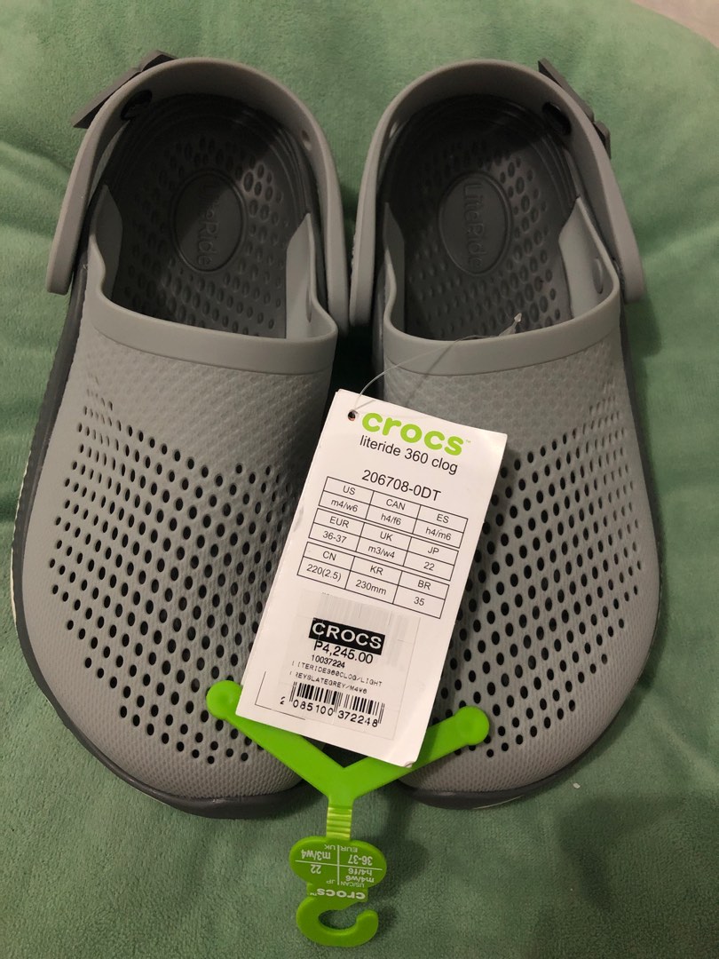 Brand New Original Crocs LiteRide Light Grey m4/w6 and m7/w9, Women's ...