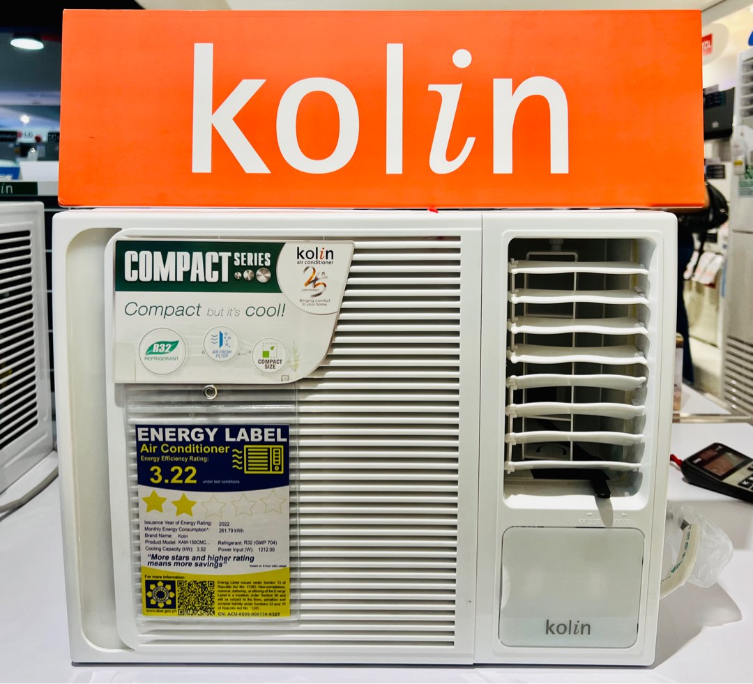 Brand New Kolin KAM-150CMC32 1.5hp Window-type Aircon (Compact), TV & Home Appliances, Air ...