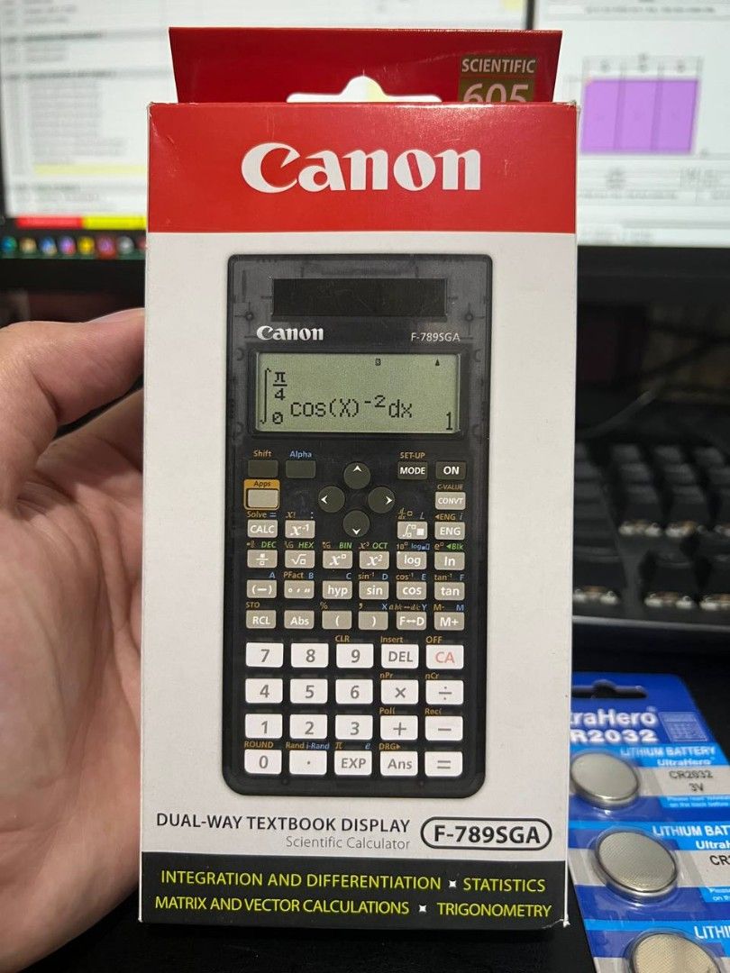 Canon F-789SGA Scientific Calculator w/ extra batteries, Mobile Phones ...