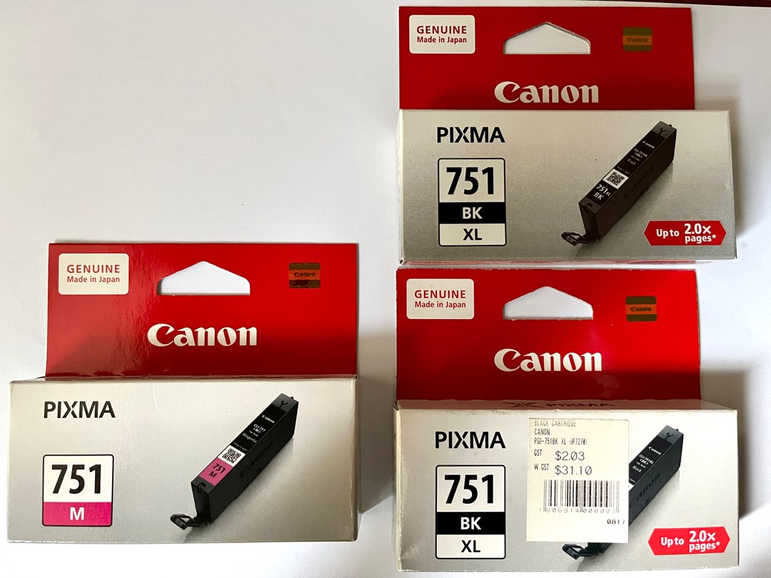Canon PIXMA 751 Ink for $10 each, Computers & Tech, Printers, Scanners ...