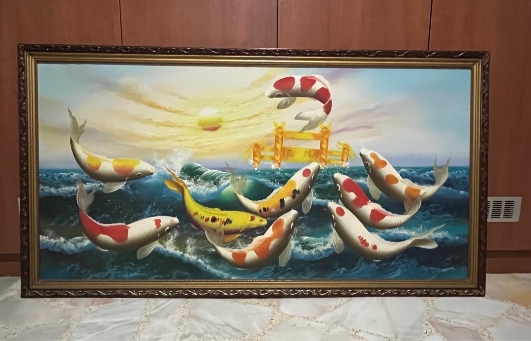 Carp Leaping over the Dragon Gate Drawing, Hobbies & Toys, Stationery ...