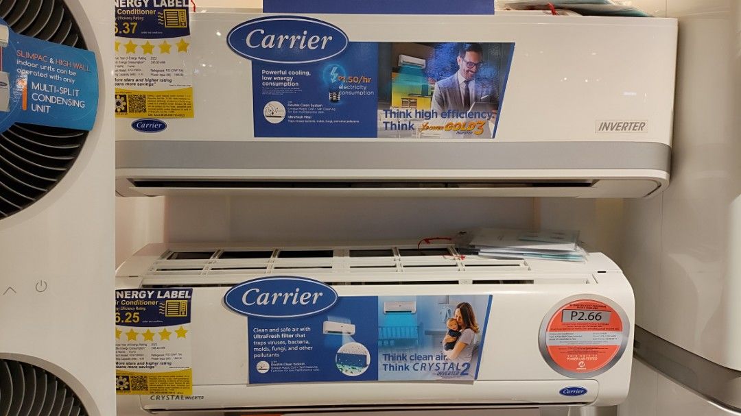 CARRIER SPLIT TYPE AIRCON INVERTER AND NON INVERTER, TV & Home ...