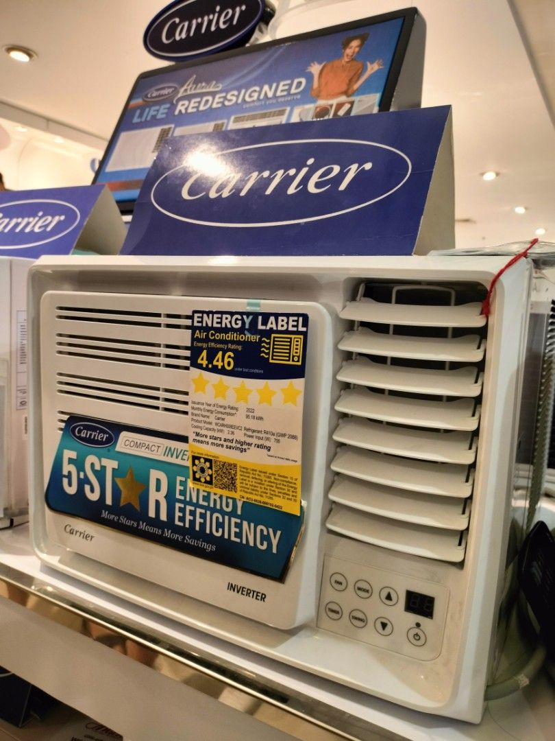 CARRIER WINDOW TYPE AIR-CON INVERTER, TV & Home Appliances, Air ...