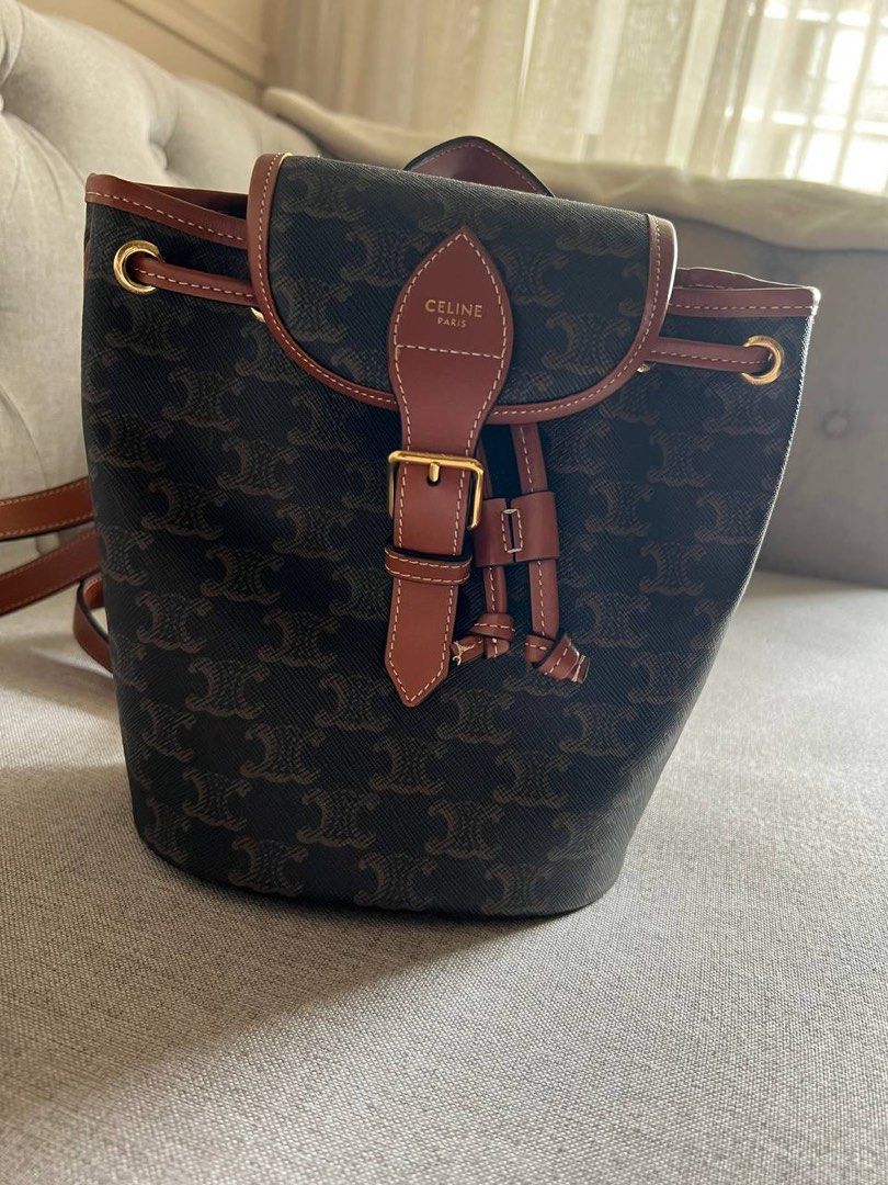 Celine Mini Folco Backpack, Luxury, Bags & Wallets on Carousell