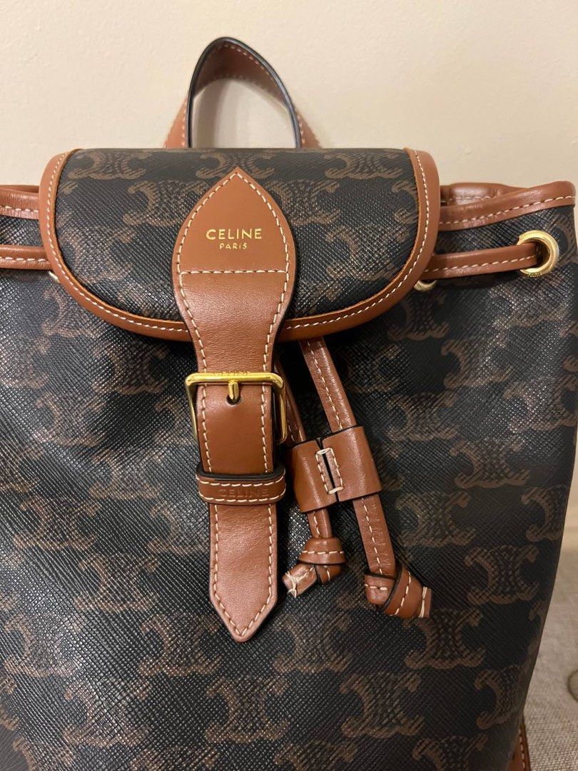 Celine Mini Folco Backpack, Luxury, Bags & Wallets on Carousell