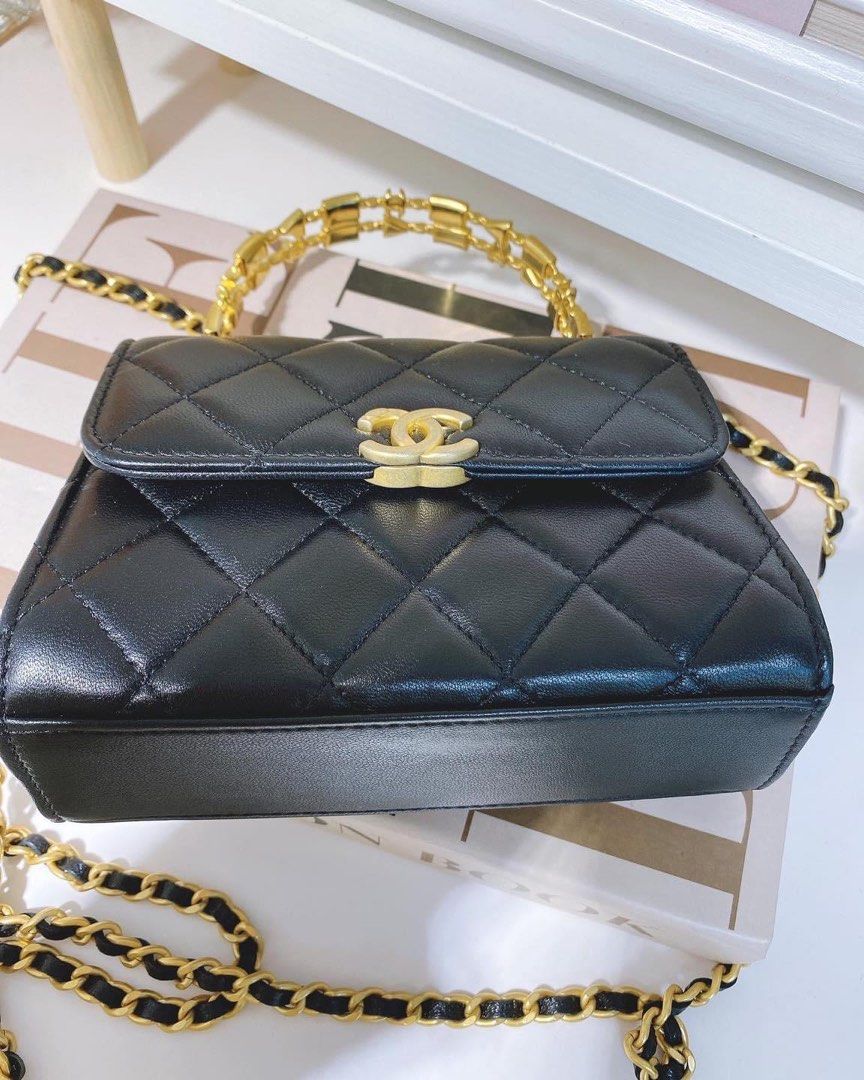 CHANEL mini kelly bag, 女裝, 手袋及銀包, 單肩包 - Carousell