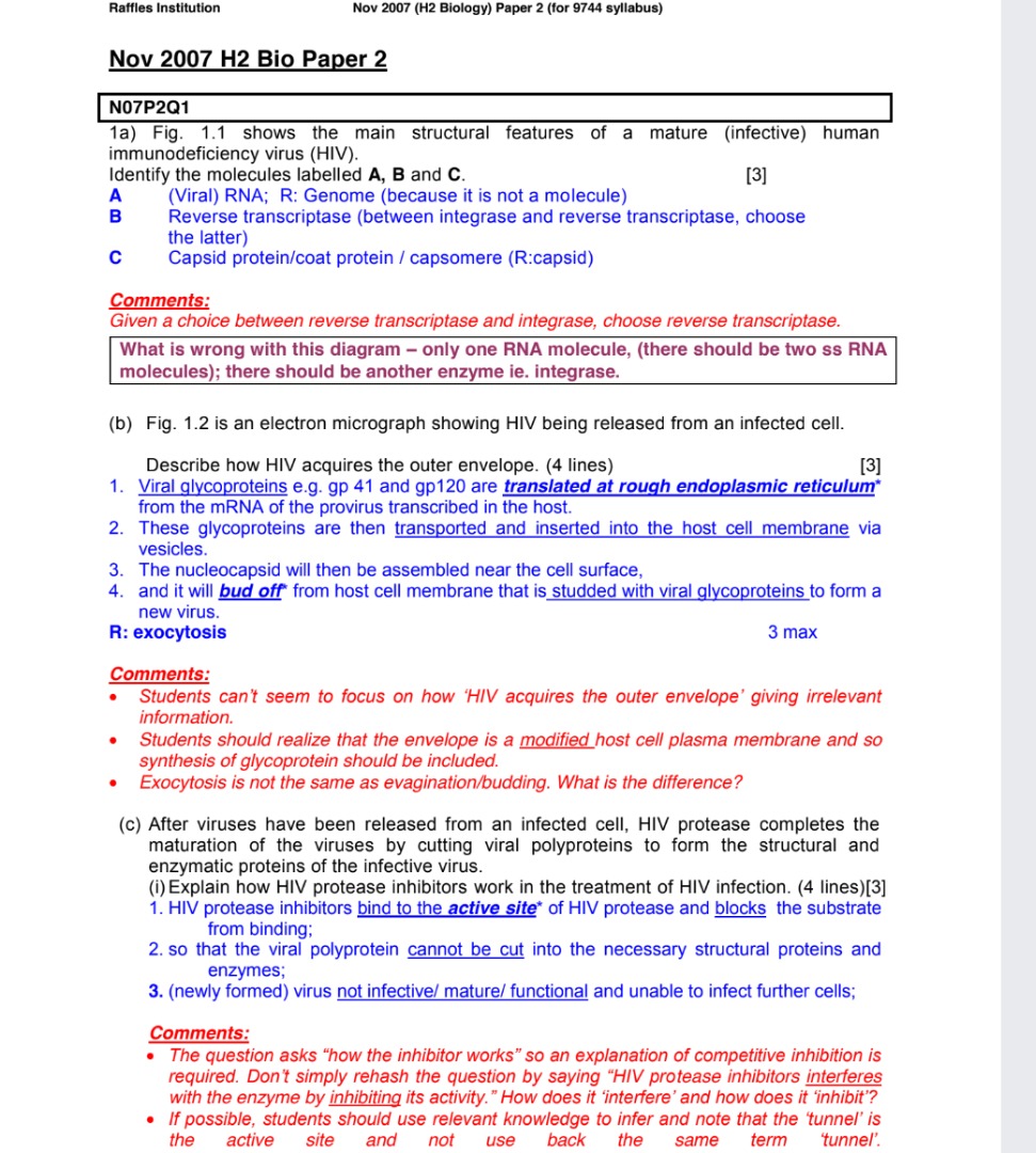 FOC A LEVEL H2 BIO YEARLY TYS Answers!!, Hobbies & Toys, Books ...