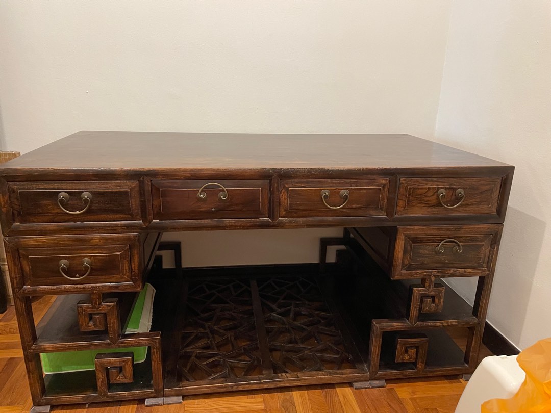 Chinese Desk and antique chair, Furniture & Home Living, Furniture ...