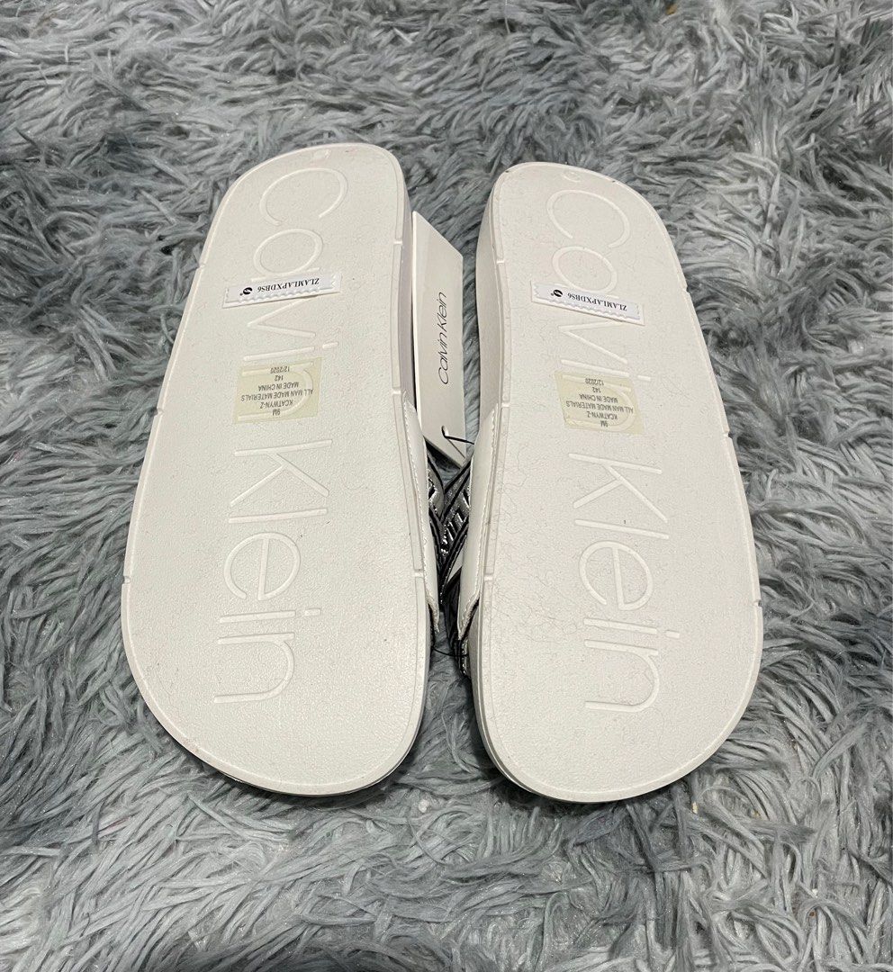 CK Calvin Klein Slides for Women in Size 9, Women's Fashion, Footwear ...