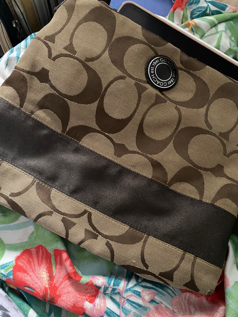 (Open for Swap) COACH SIGNATURE MONOGRAM IN KHAKI, Women's Fashion ...