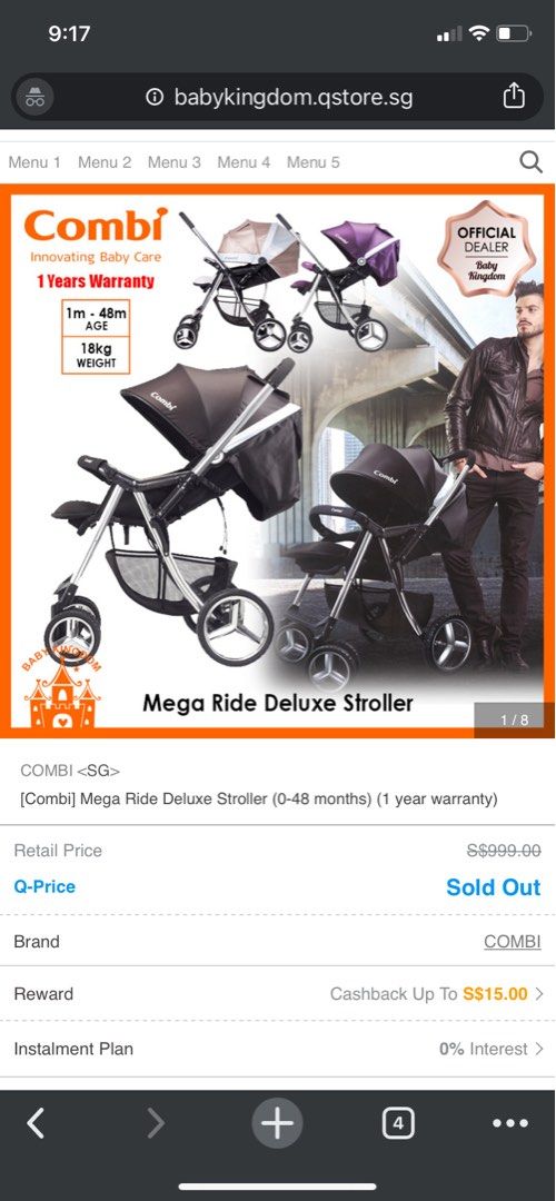 Combi Mega Ride, Babies & Kids, Going Out, Strollers on Carousell