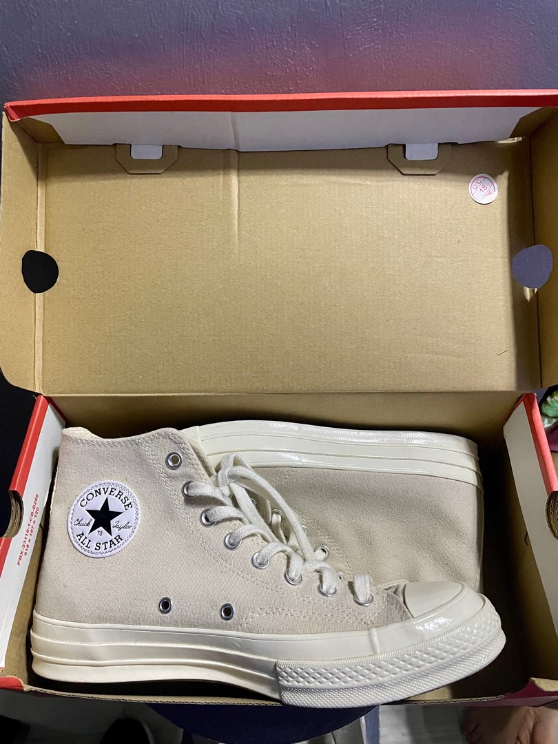 Converse 70’s High ‘Mono Cream and Parchment’, Men's Fashion, Footwear ...