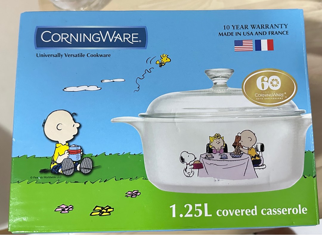 Corningware 1.25L Casserole- Snoopy, Furniture & Home Living ...