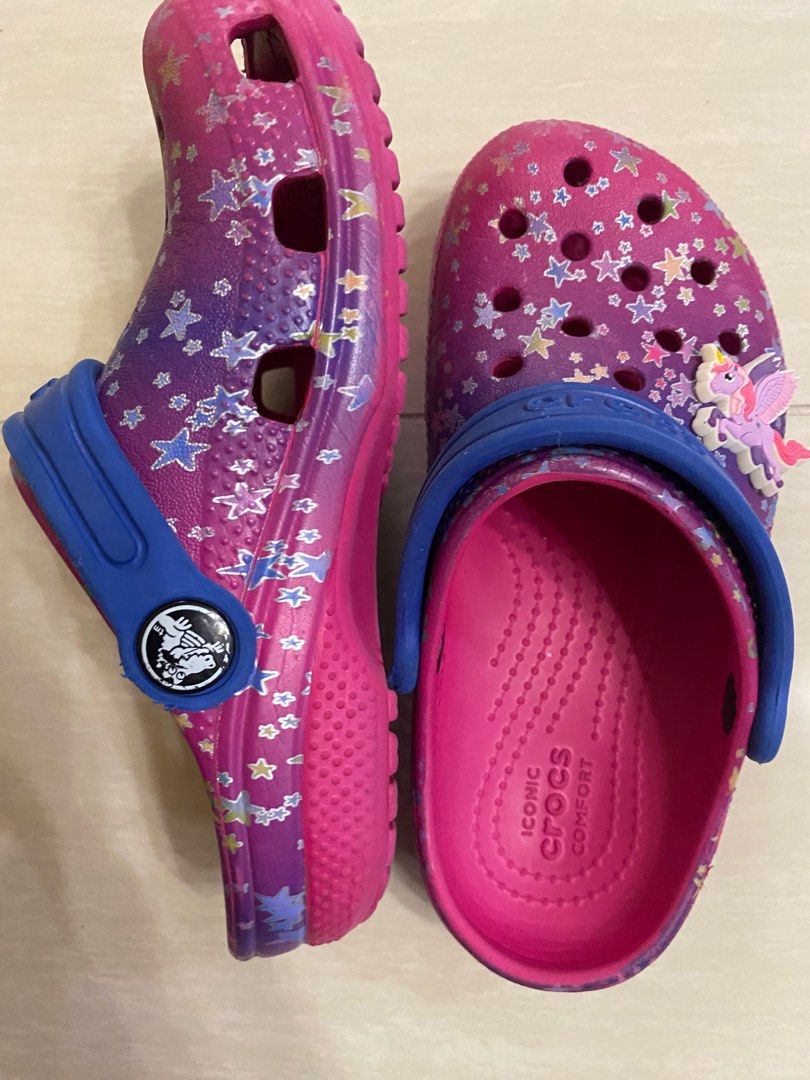 Crocs with unicorn jibbitz, Babies & Kids, Babies & Kids Fashion on ...