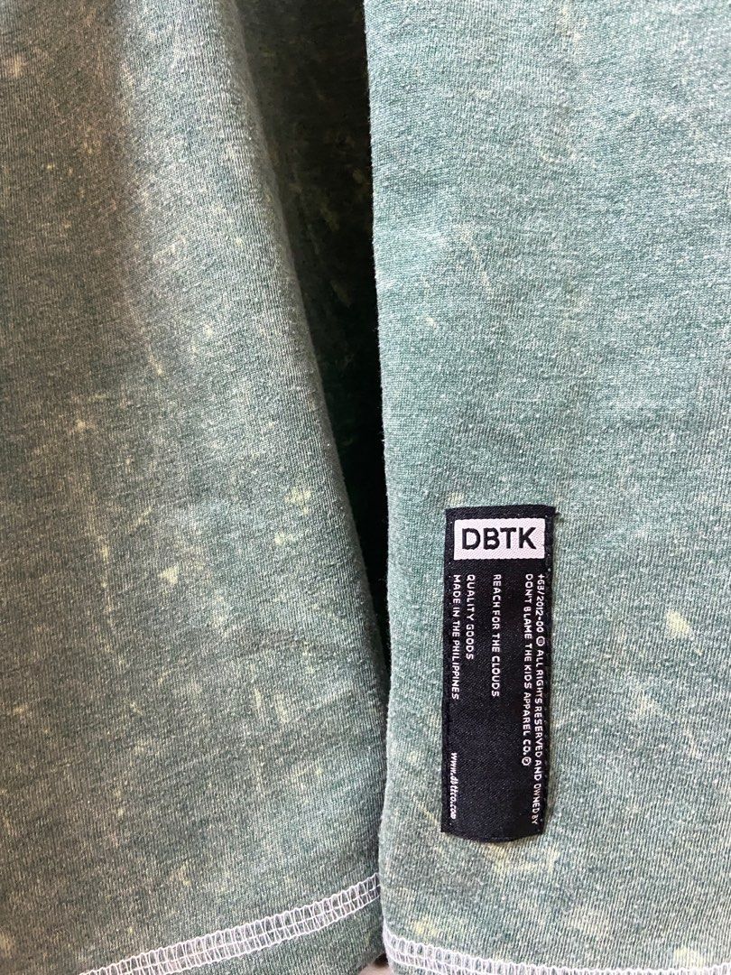 DBTK SLANT ACID WASHED GREEN TEE, Men's Fashion, Tops & Sets, Tshirts ...
