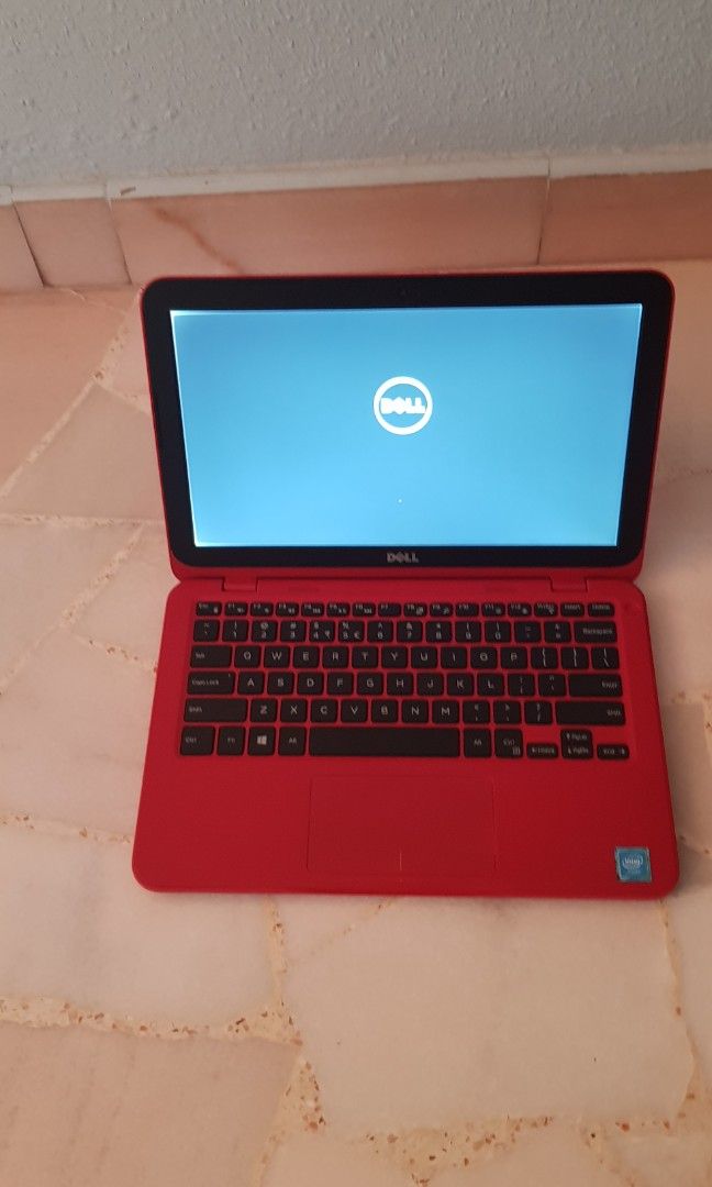 DELL INSPIRON P24T 11.6". HD RED LAPTOP.INTEL.N3050.2GB RAM.32GBEMMC ...